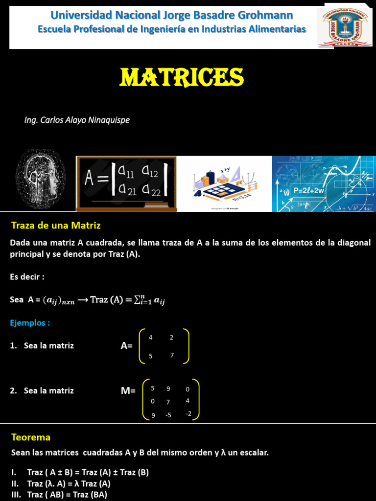 Clase 02 - Matrices | PDF | Matriz (Matemáticas) | Matemáticas