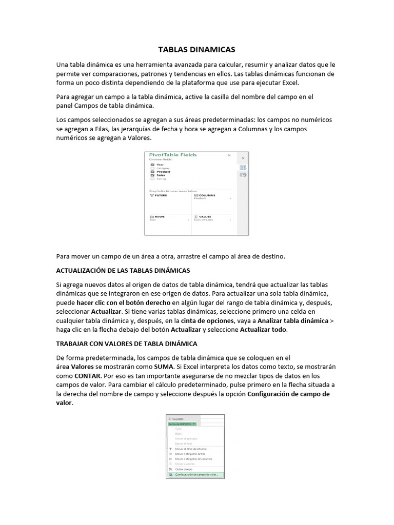 Tablas Dinamicas | PDF | Microsoft Excel | Informática