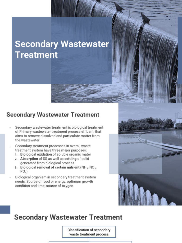 Secondary Wastewater Treatment Overview | PDF | Sewage Treatment ...