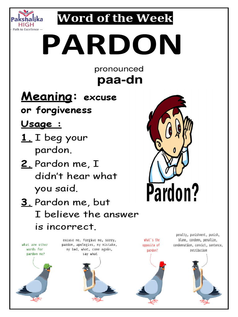 Pardon Word Of The Week Pdf