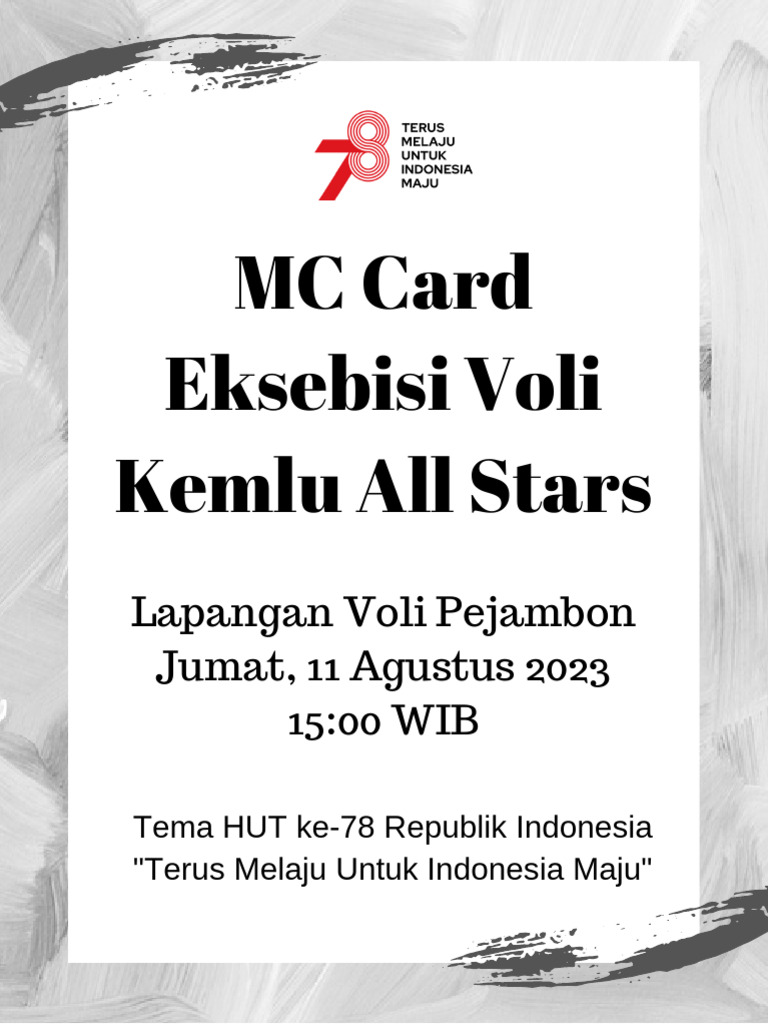 MC Cue Card | PDF | Olahraga & Rekreasi