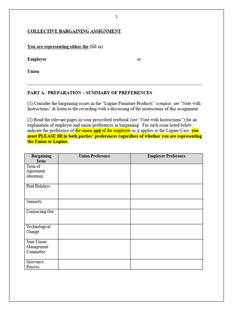 Assignment 2 Collective-Bargaining | PDF | Working Time | Collective ...
