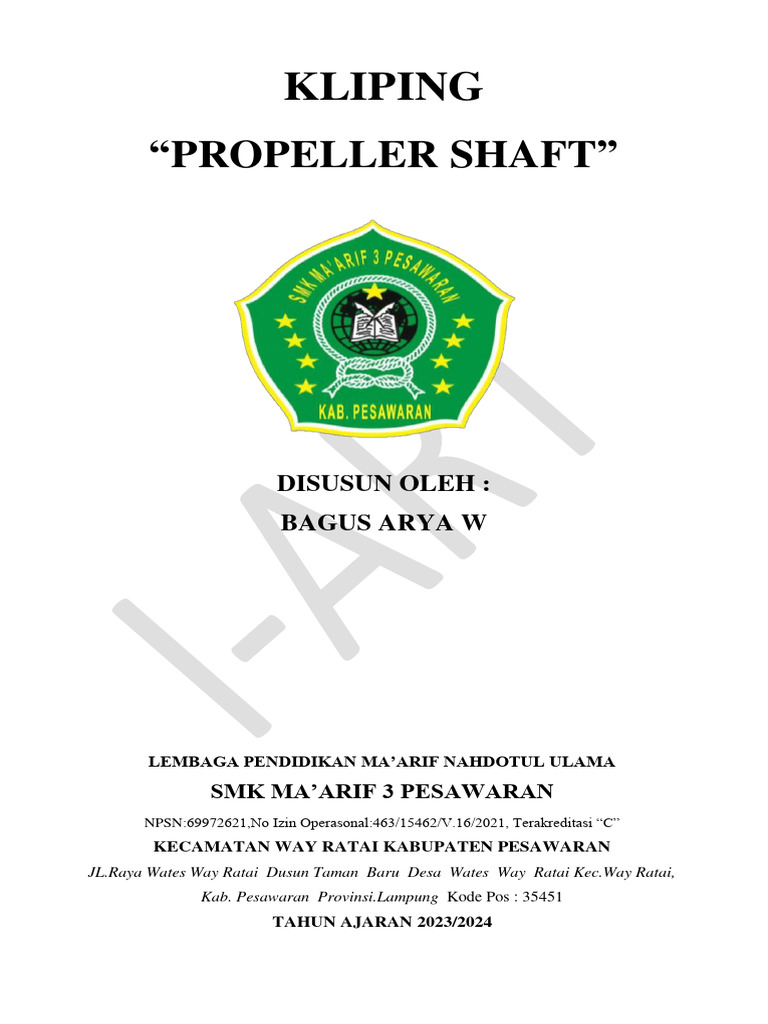 Fungsi dan Komponen Propeller Shaft | PDF