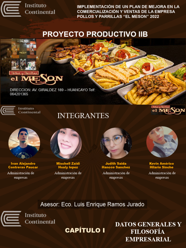 Ppts Pollos y Parrillas - El Meson | PDF | Publicidad | Business
