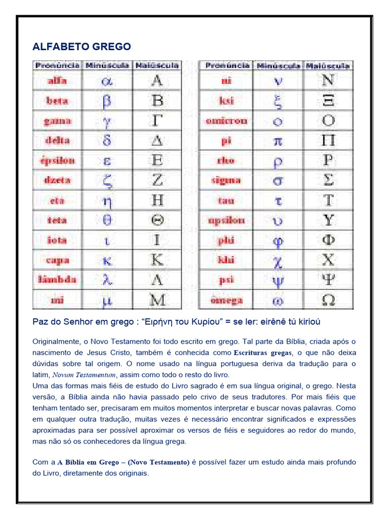 Atebi - Alfabeto Grego e Hebraico | PDF | Idioma hebreu | Traduções
