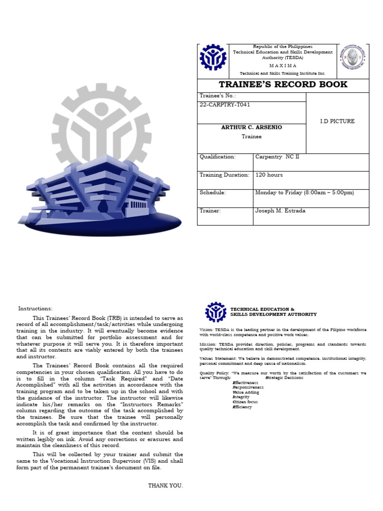 Trainees Record Book | Download Free PDF | Information | Communication