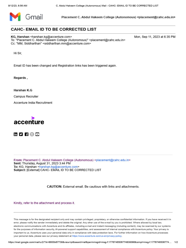 Re-Registration link-EMAIL ID TO BE CORRECTED LIST | PDF | Information ...