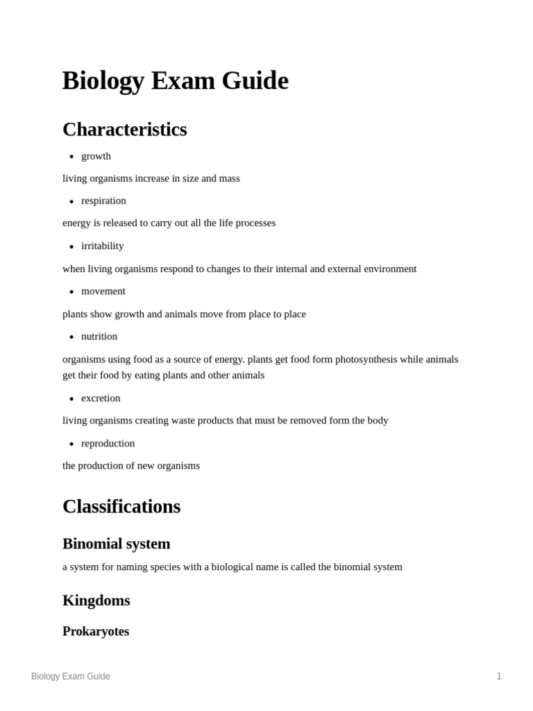Biology Exam Guide | PDF | Ecosystem | Food Web