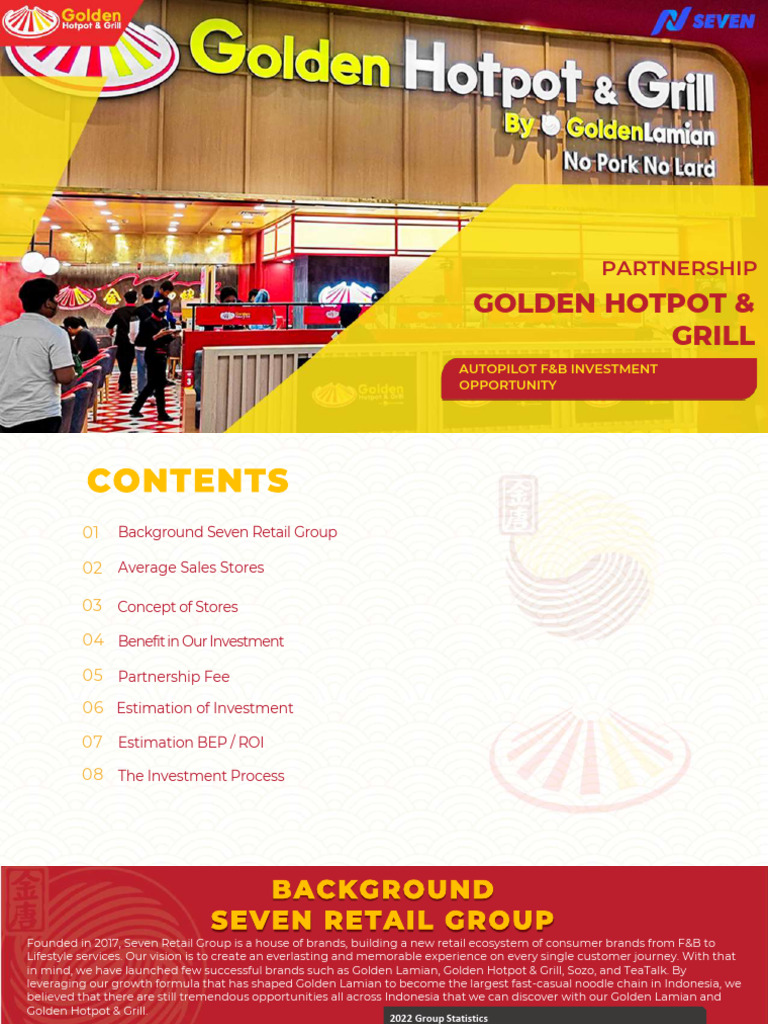 Golden Hotpot & Grill Partnership Proposal 2023 | PDF | Brand | Economies
