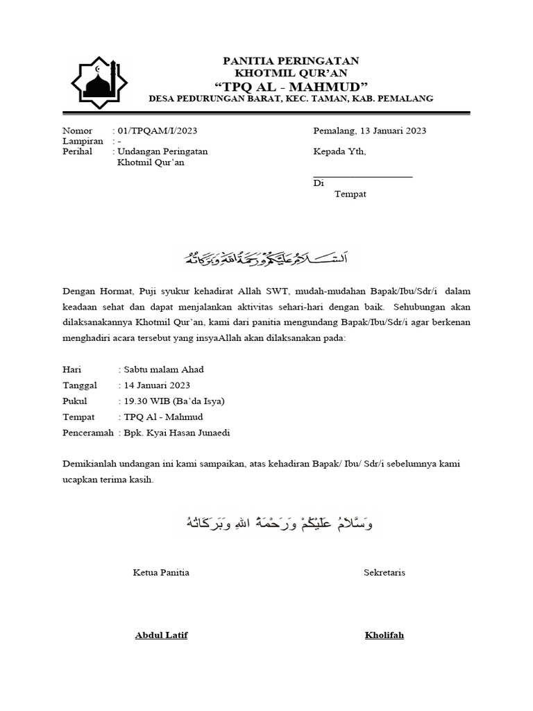 Undangan Maulid Nabi | PDF