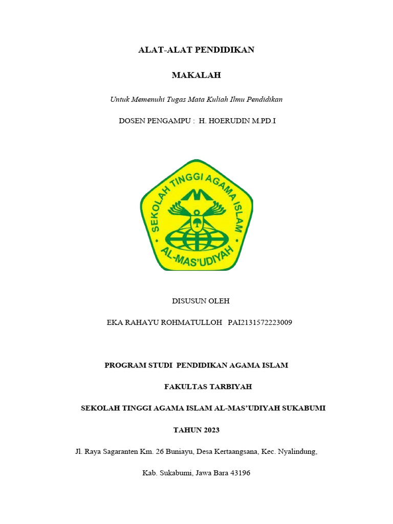 Alat Alat Pendidikan | PDF