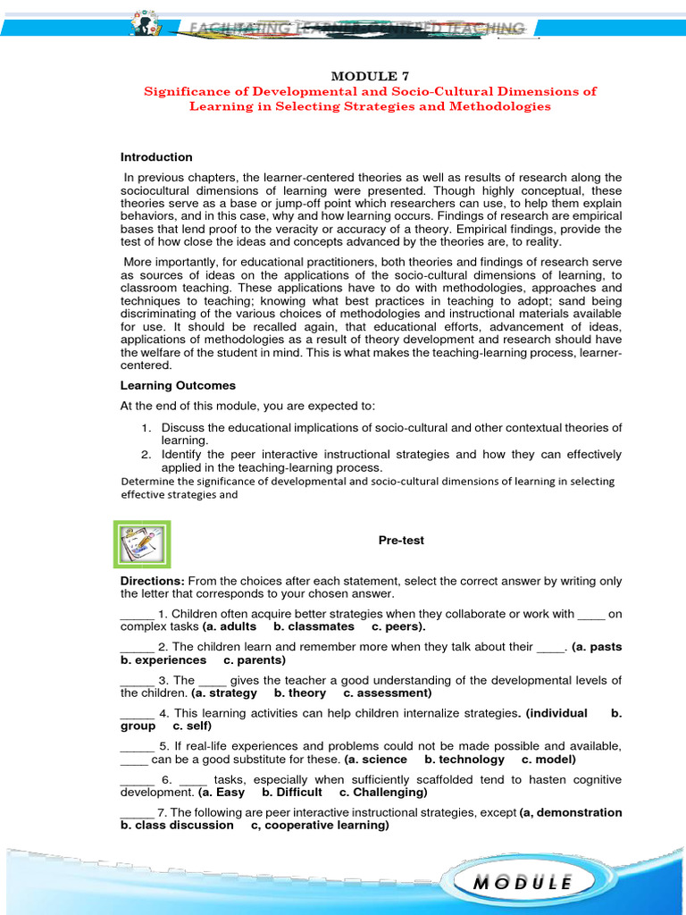 FLCT Module 7 | PDF | Learning | Behavioural Sciences
