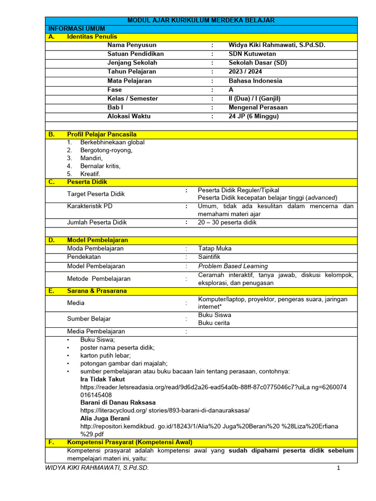 Modul Bindo Kls 2 Sms 1 | PDF | Karier & Perkembangan