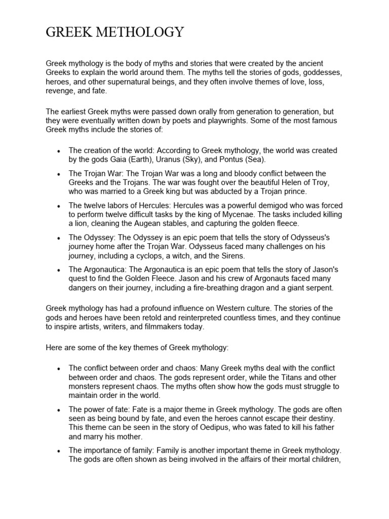 Greek Mythology | PDF | Greek Mythology | Trojan War