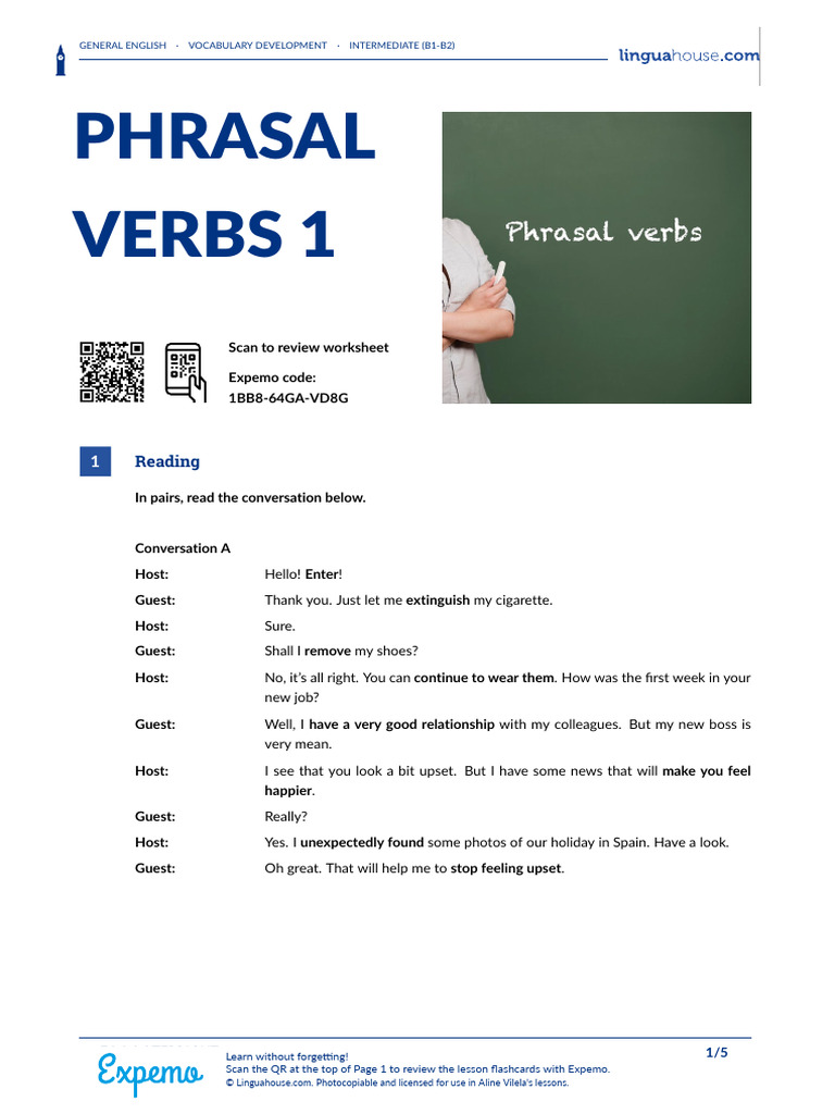 Phrasal Verbs 1 British English Student | PDF