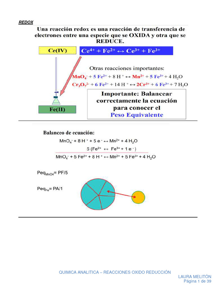 Oxido Reduccion | PDF | Redox | Valoración