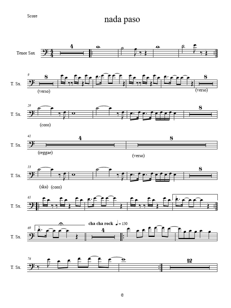 Nada Paso Tenor | PDF