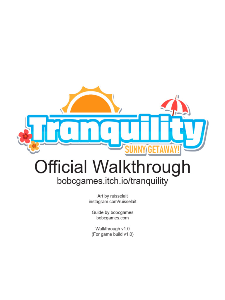 Tranquility WalkThrough | PDF | Cooking | Food And Drink
