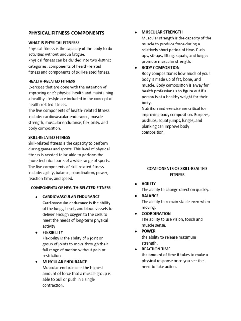 Pathfit Module 2 | PDF | Physical Fitness | Skeletal Muscle