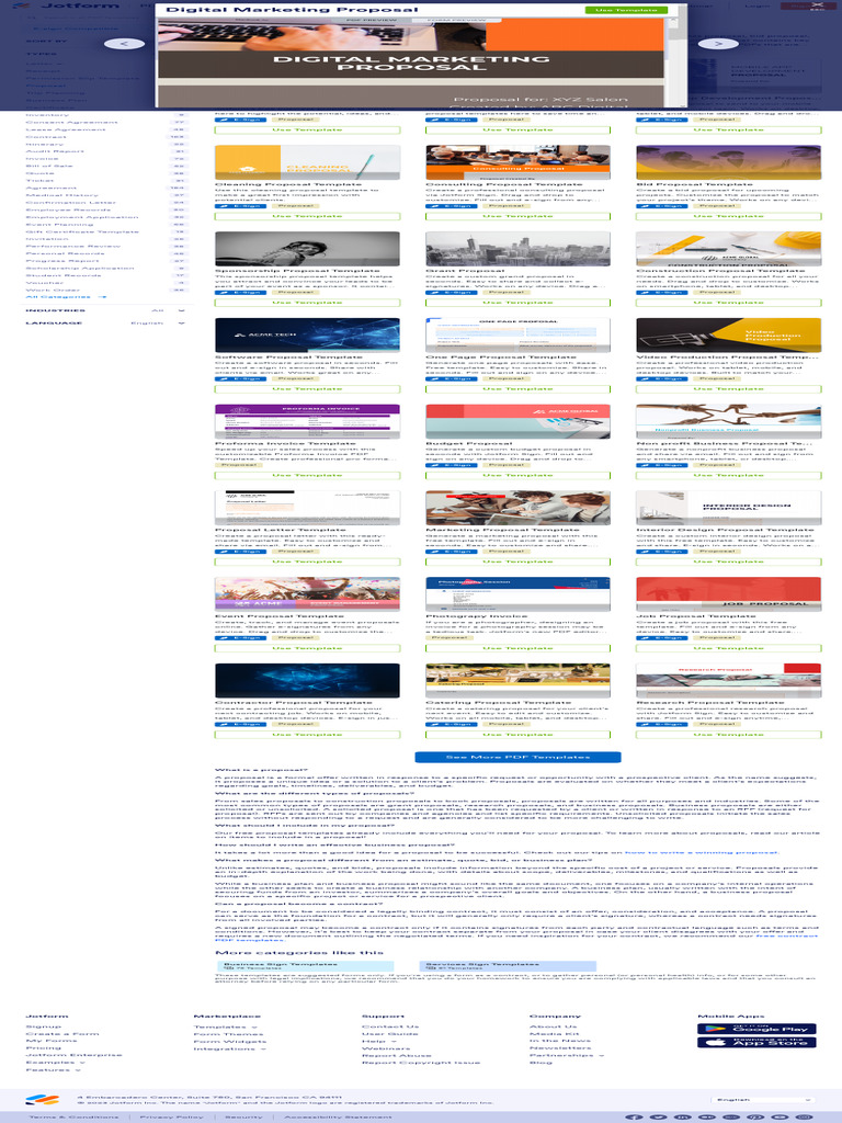 Digital Marketing Proposal - PDF Templates - Jotform | PDF | Request ...