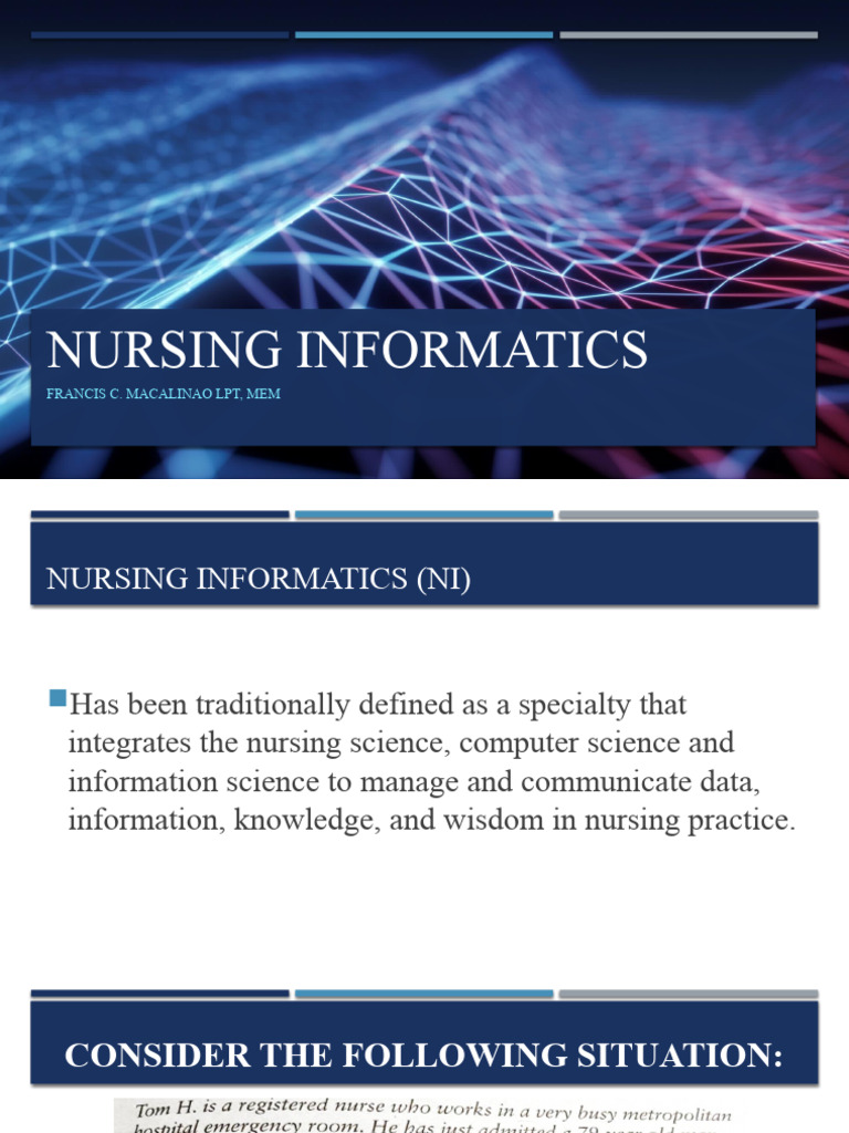 Nursing Informatics 002 | PDF | Random Access Memory | Information