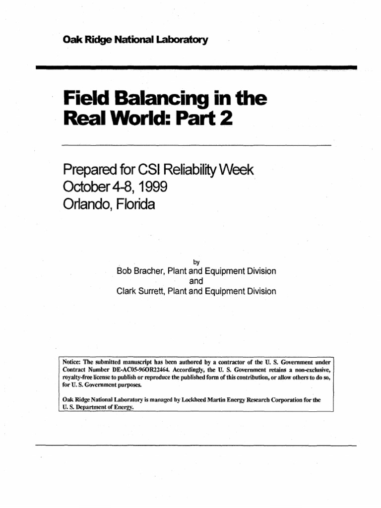 Field Balancing | PDF | Belt (Mechanical) | Bearing (Mechanical)