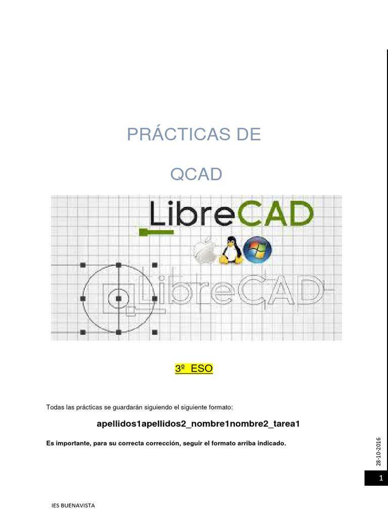 2016 10 14 Ejercicios de Qcad | PDF