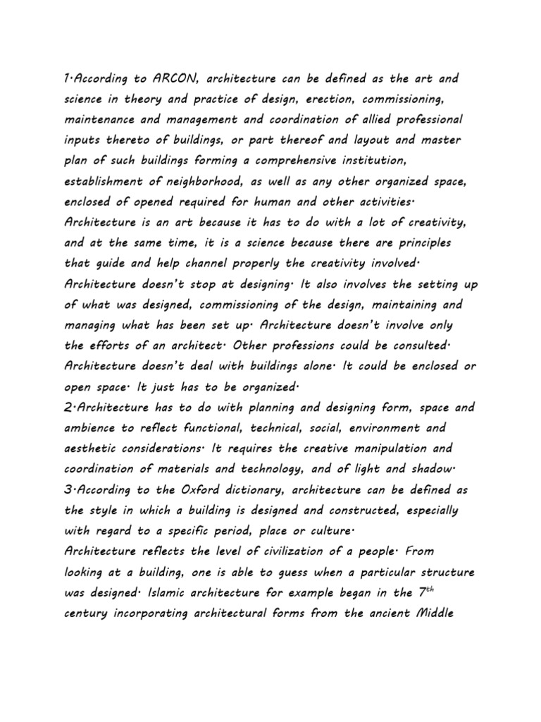 ARC 101 Definitions of Archy | PDF