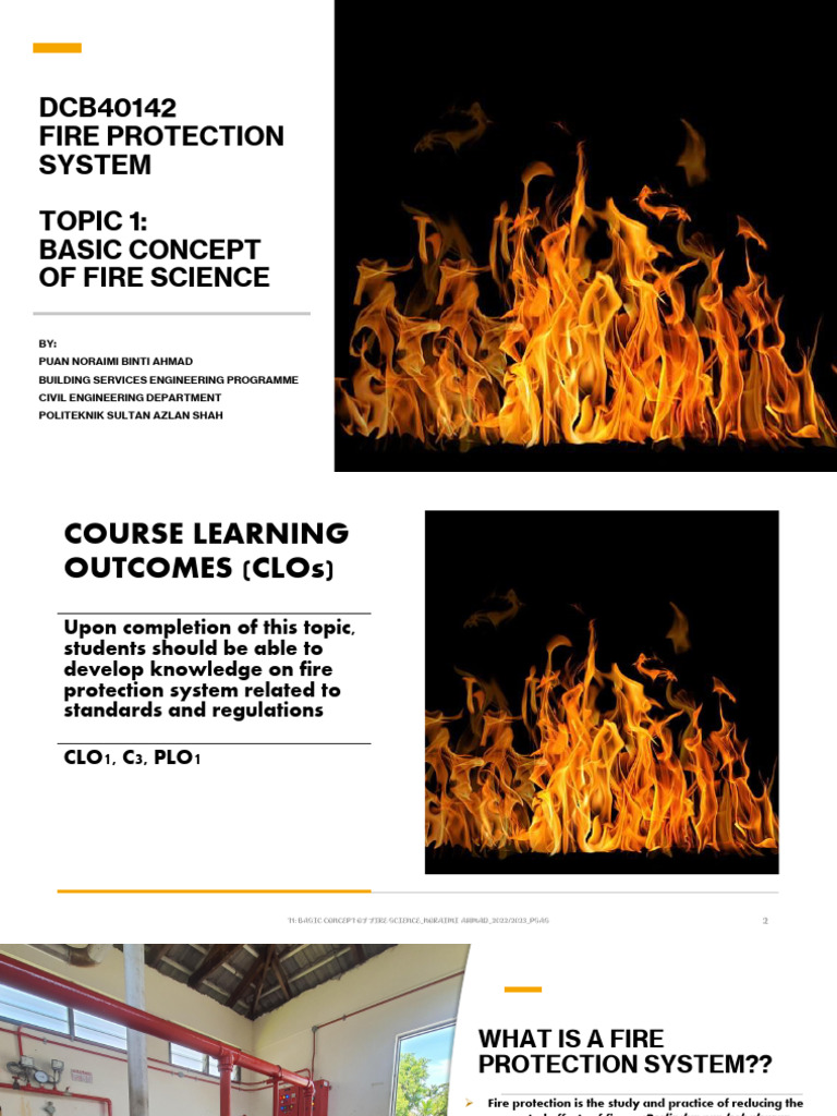 1.1 1.2 Basic Concept of Fire Science - S2 2022 2023 | PDF | Fires ...