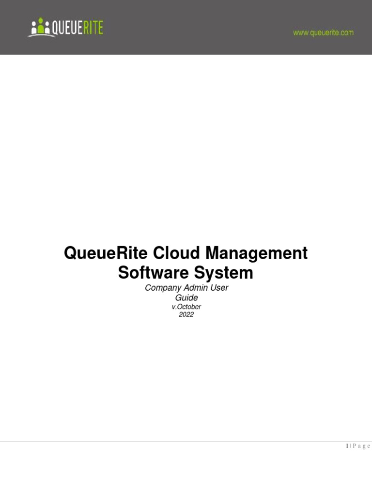 Admin Guide for QueueRite Users | PDF | Computing | Software
