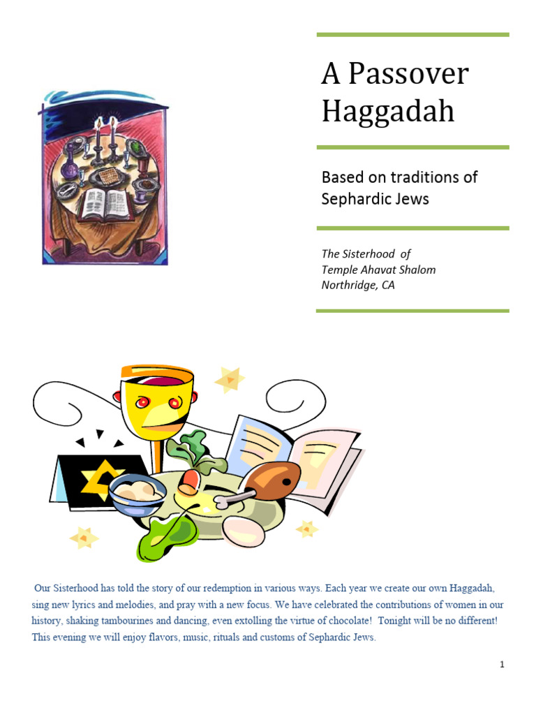 Haggadah Sephardic Seder 2014 | PDF | Passover Seder | Haggadah