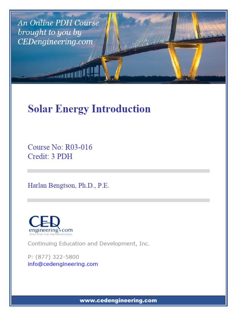 Solar Energy Introduction - US | PDF | Electromagnetic Radiation | Light