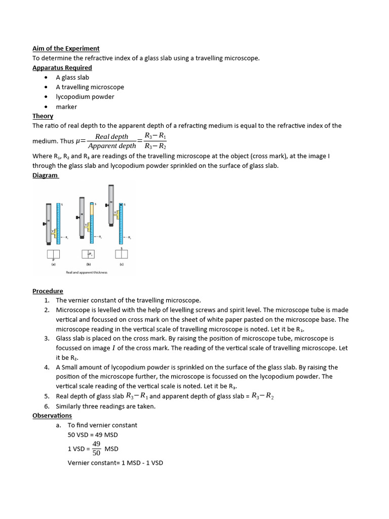 Exp-7 Glass Slab | PDF | Refraction | Glasses