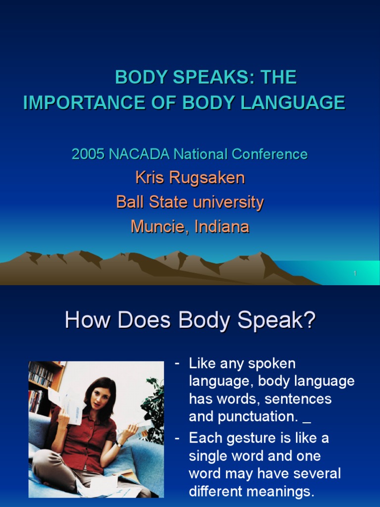 Body Language Pdf Body Language Nonverbal Communication