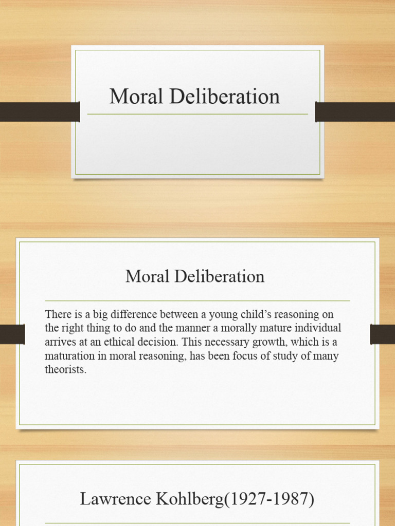Moral Deliberation | PDF | Psychology | Behavioural Sciences