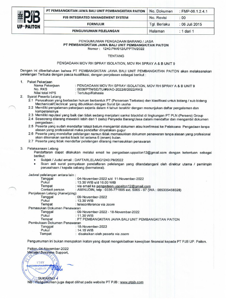 Contoh TOR | PDF | Griya & Taman | Komputer