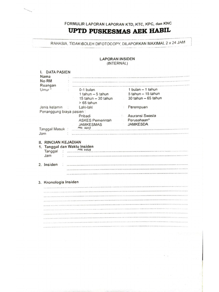 Formulir KTC, KTD | PDF