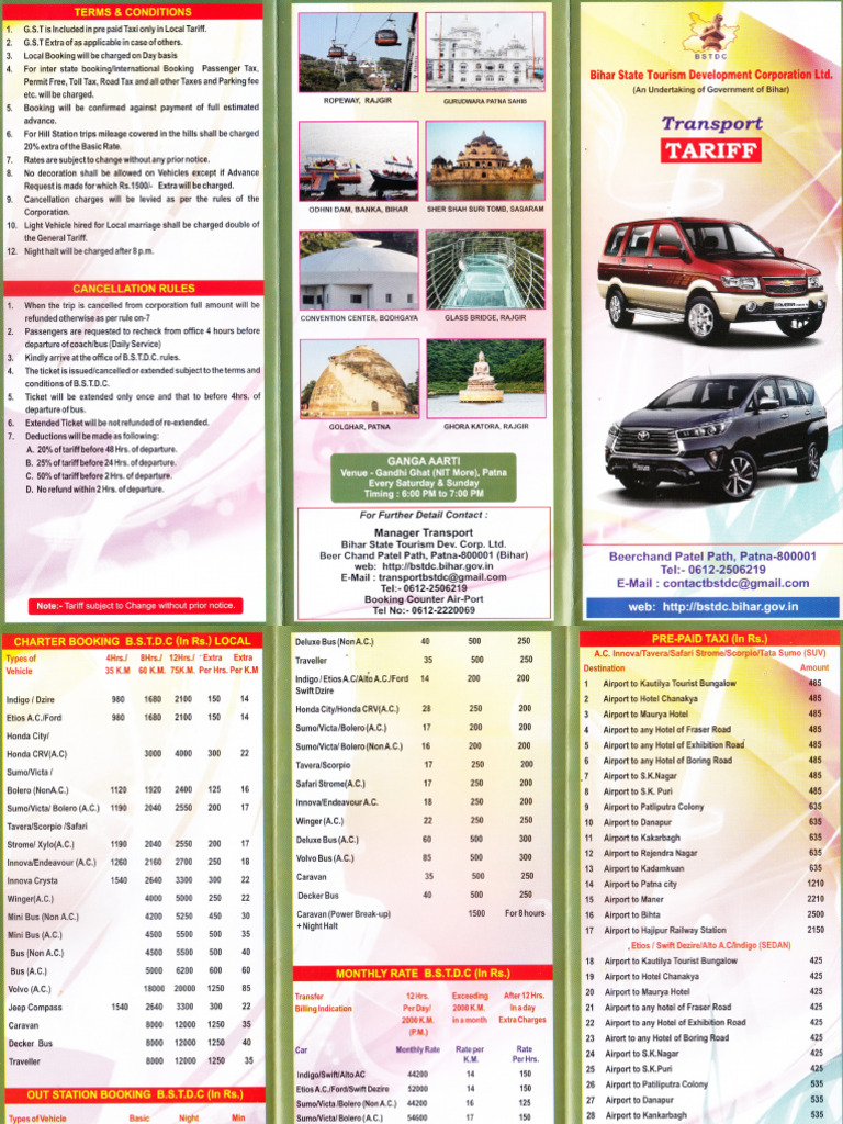 NEW Tariff Transport-BSTDC | PDF