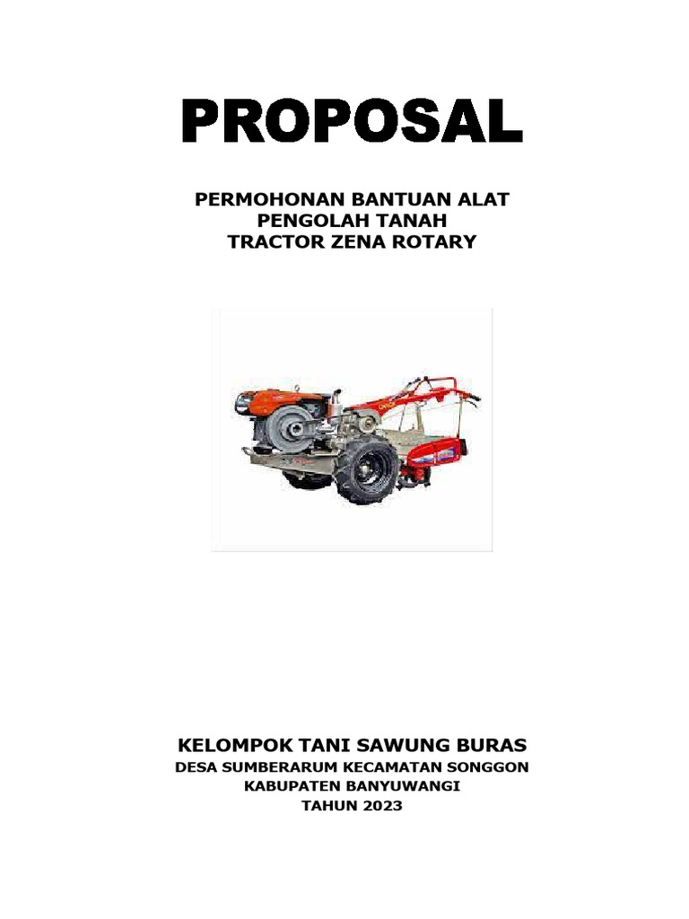 Proposal Cultivator Kelompok Tani Sipakainga | PDF