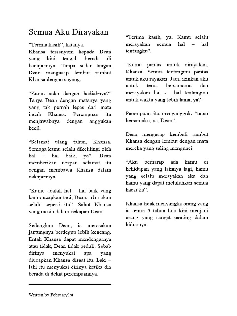 Semua Aku Dirayakan | PDF