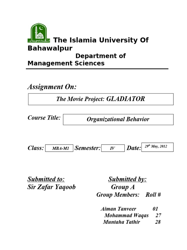 Assignment Cover Page | PDF