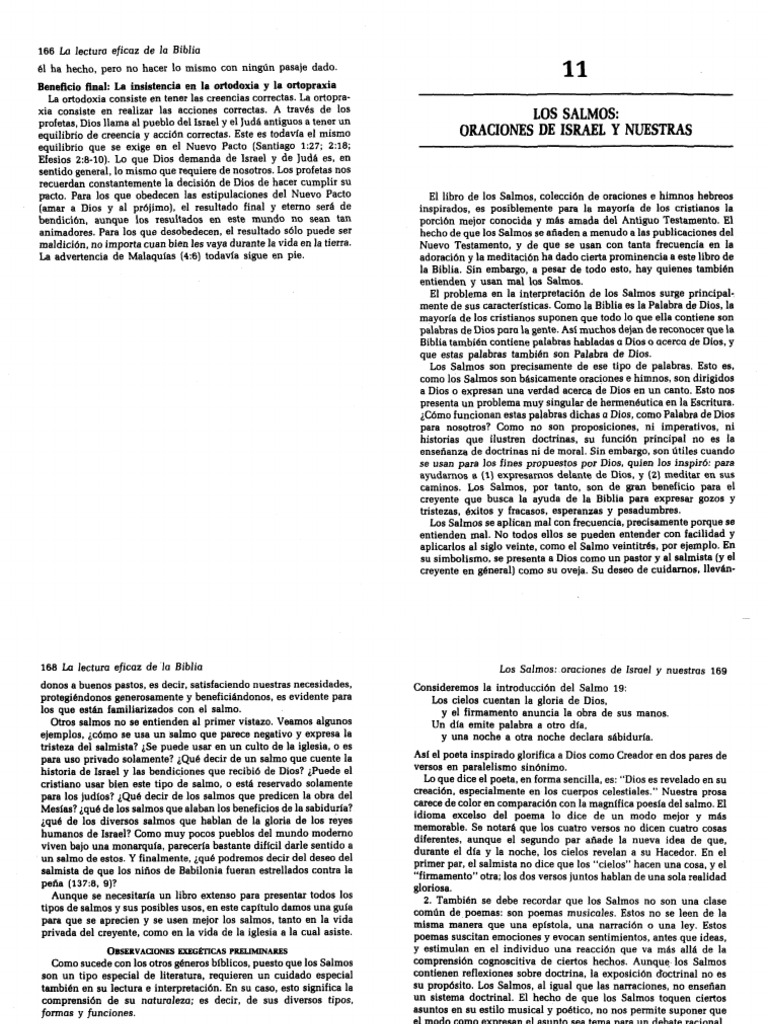 Gordon d Fee La Lectura Eficaz de La Biblia 86 94 | PDF | Salmos
