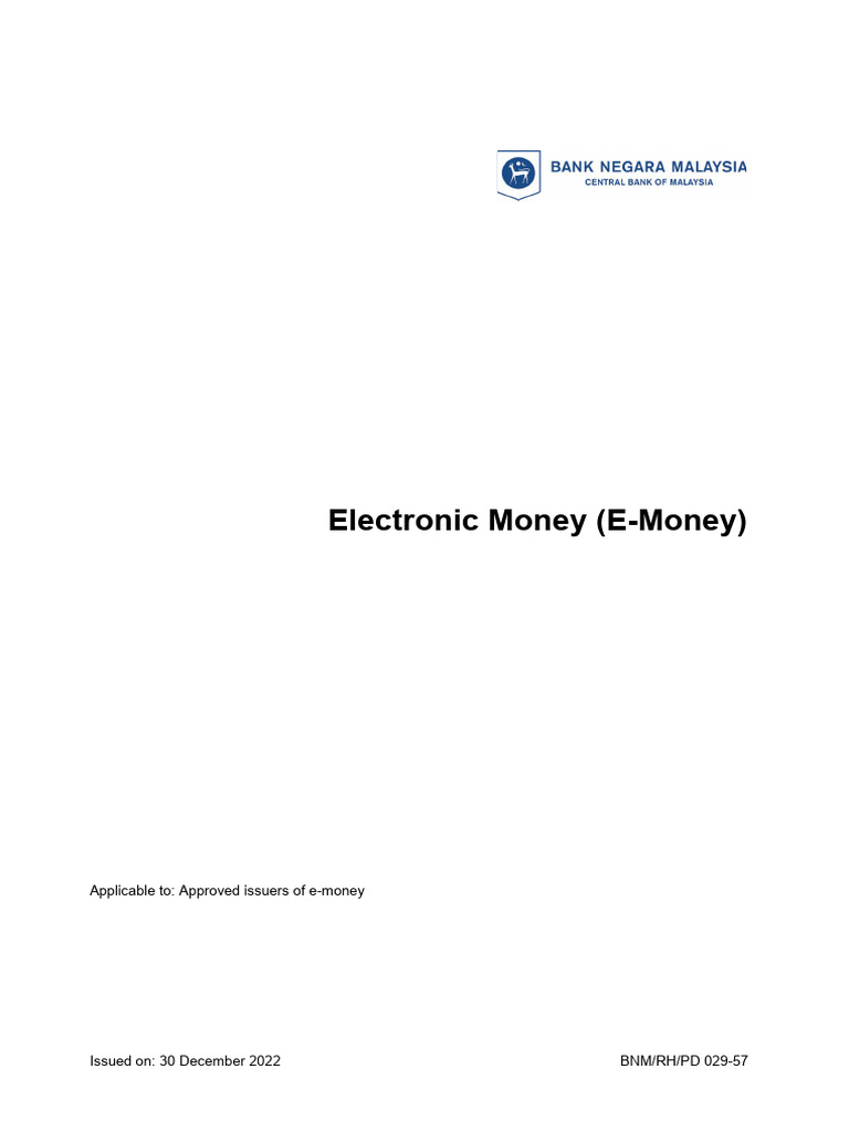 PD Emoney 202302 | PDF | Regulatory Compliance | Money Laundering