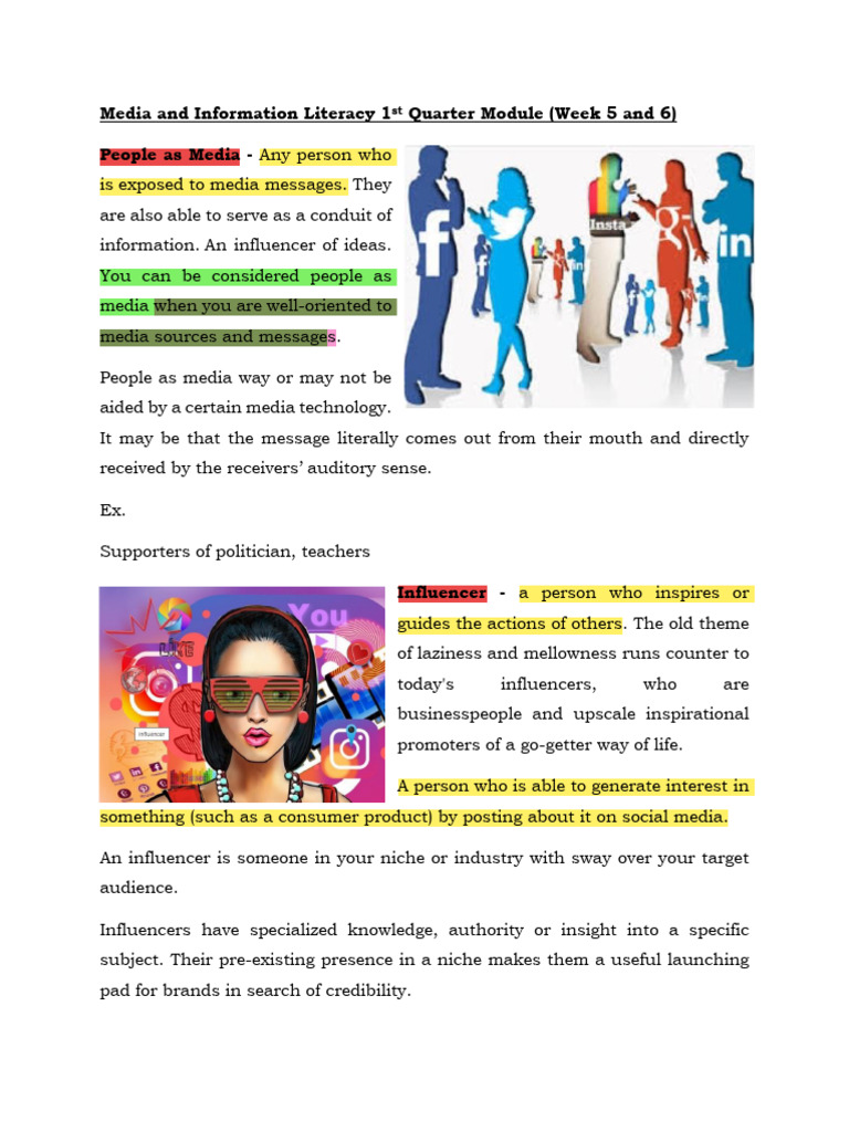 MIL Week 5 6 Module 1st Quarter | PDF | Hashtag | Blog