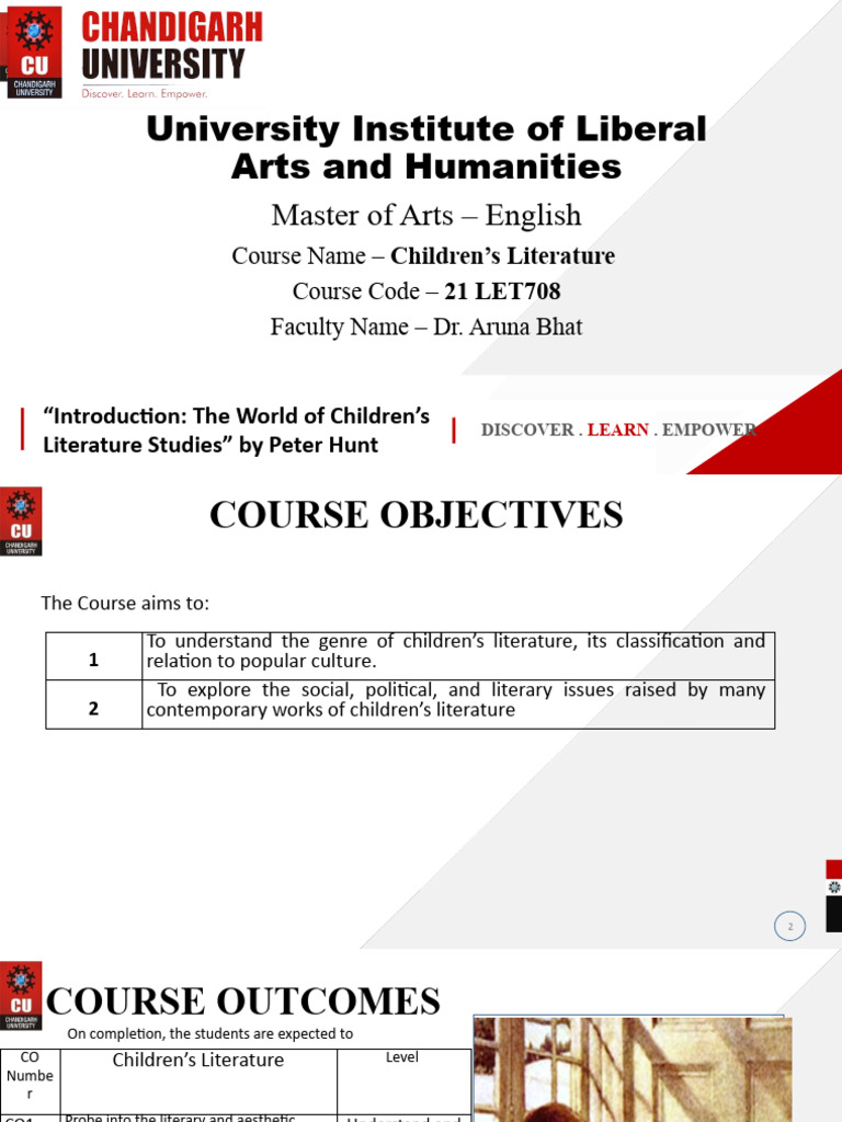 CL Unit 1 PPT L1,2 | PDF | Children's Literature | Essays