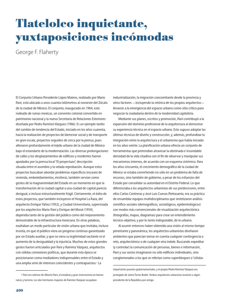 Tlatelolco Inquietante, Yuxtaposiciones Incómodas | PDF | México