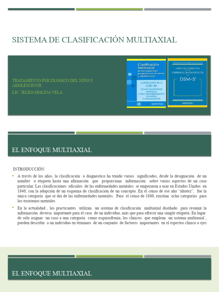 Clasificación Multiaxial Actualizado | PDF | Trastorno mental | Salud ...