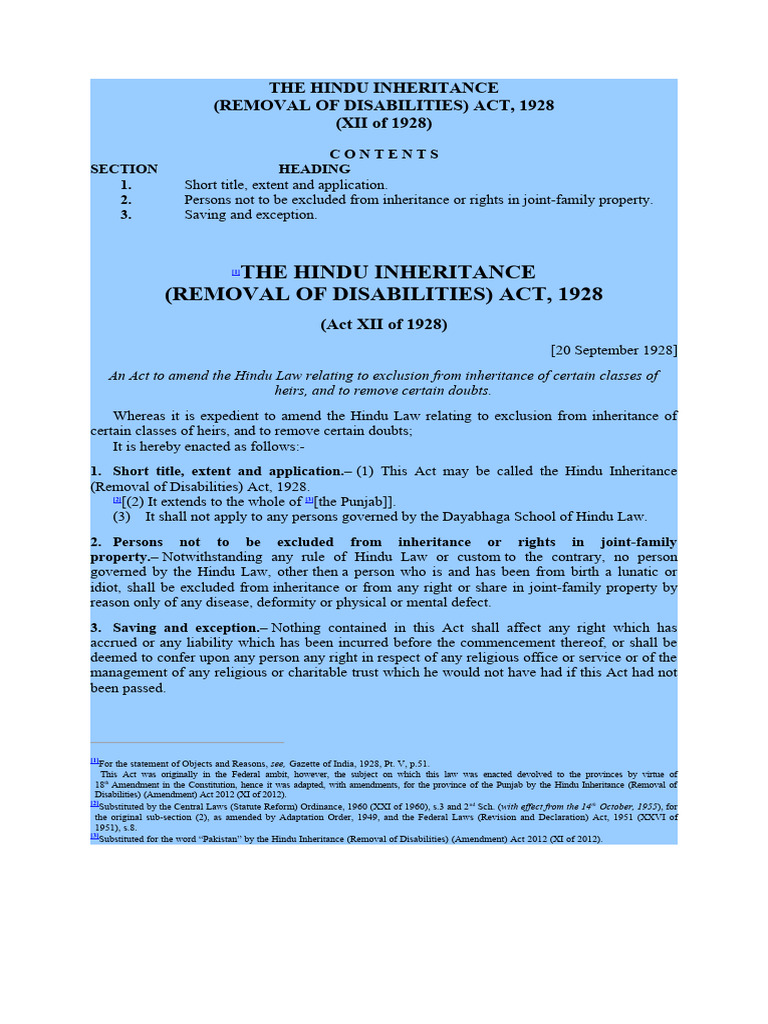 The Hindu Law of Inheritance | PDF | Inheritance | Intestacy