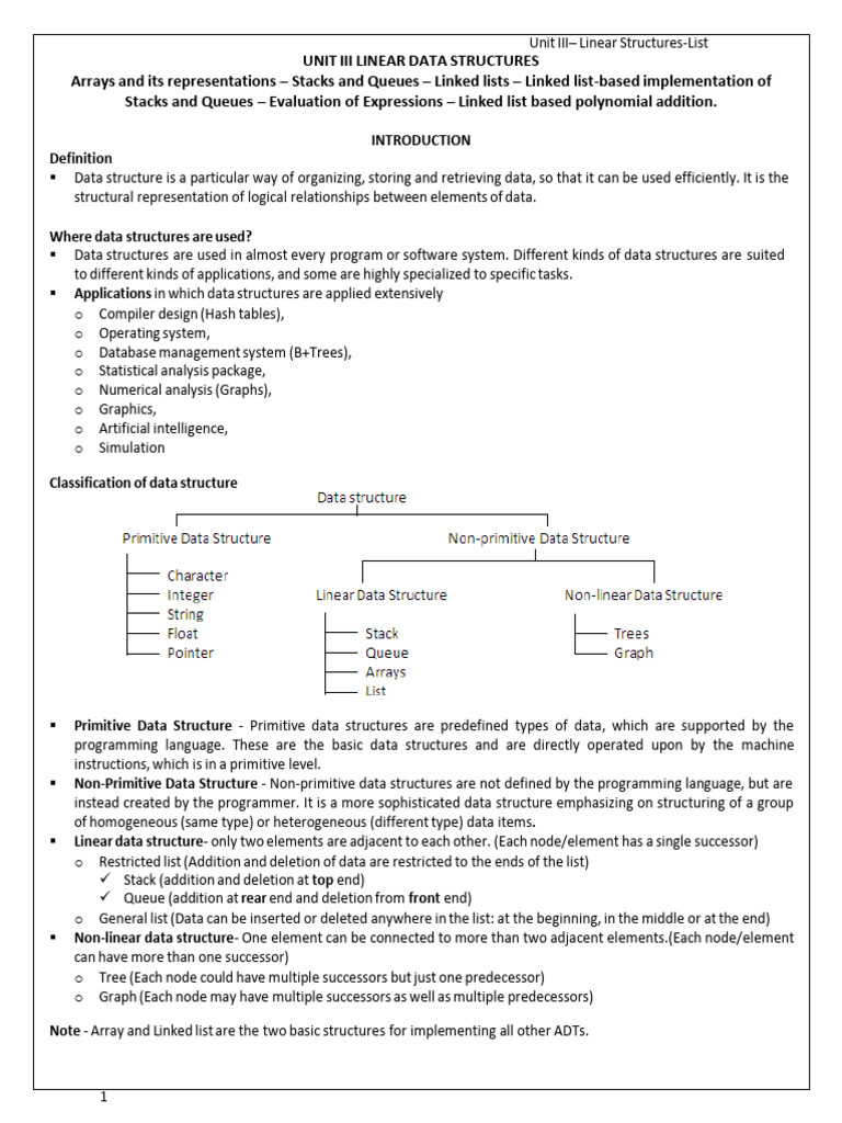 CS3353 Unit3 | PDF | Queue (Abstract Data Type) | Computer Programming CS3353 Unit3 | PDF | Queue (Abstract Data Type) | Computer Programming