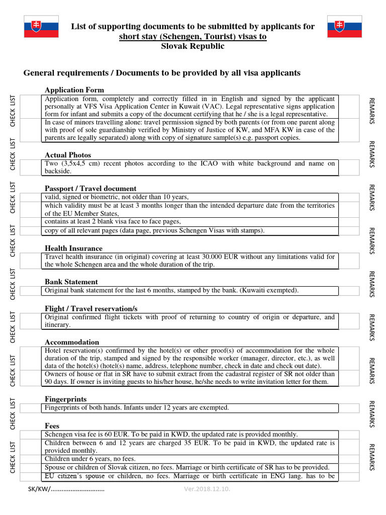 Checklist Embassy L | PDF | Travel Visa | Identity Document